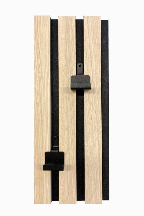 Sort pulverlakeret knag til Akustikpaneler skrue montering - Wallshop.dk