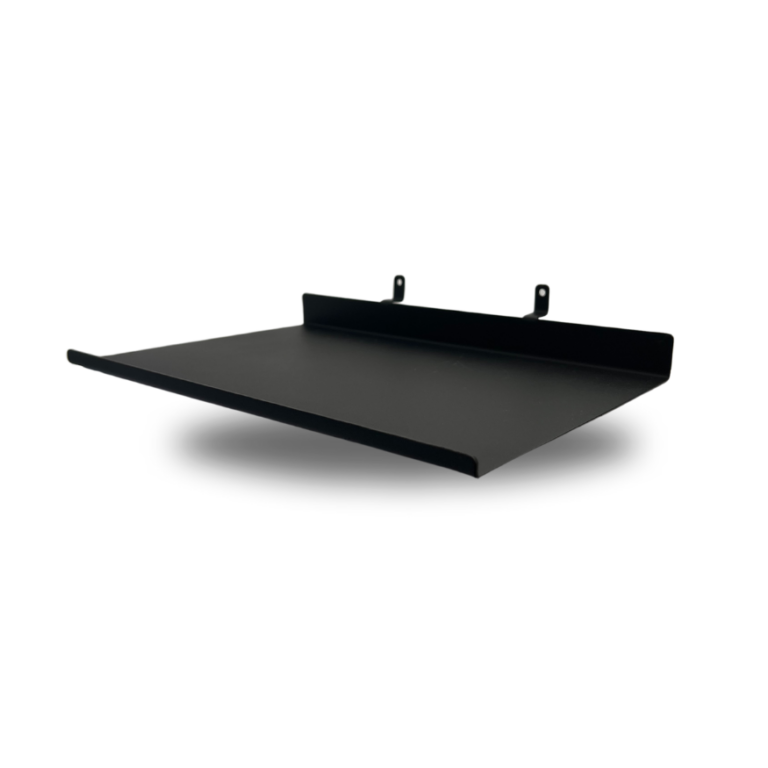 Stor hylde til lodret akustikpanel - 60 cm, sort - Wallshop.dk