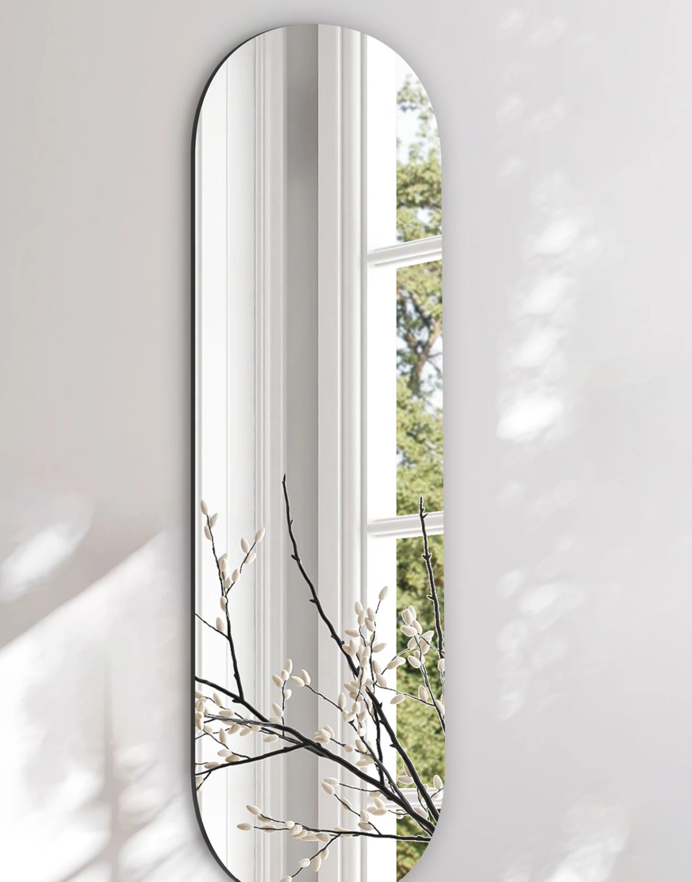 Organisk spejl - Ellipse 140x40 - Wallshop.dk